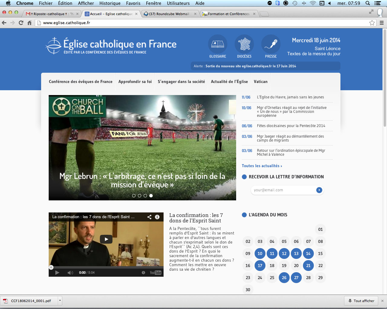Un Nouveau Site Internet Pour L Eglise Catholique L Actualité De L